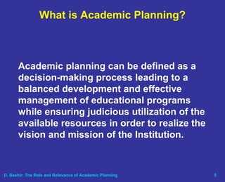 Role of academic planning in nigerian university system | PPT