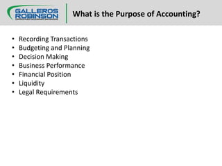 Role of Accounting in Business | PPTX