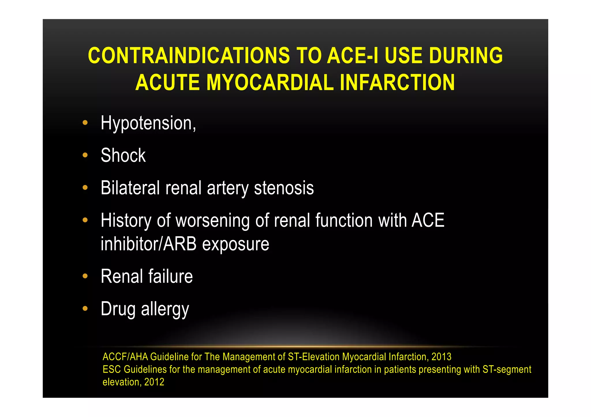 Role of ACE Inhibitors as Secondary Prevention in ACS | PPT