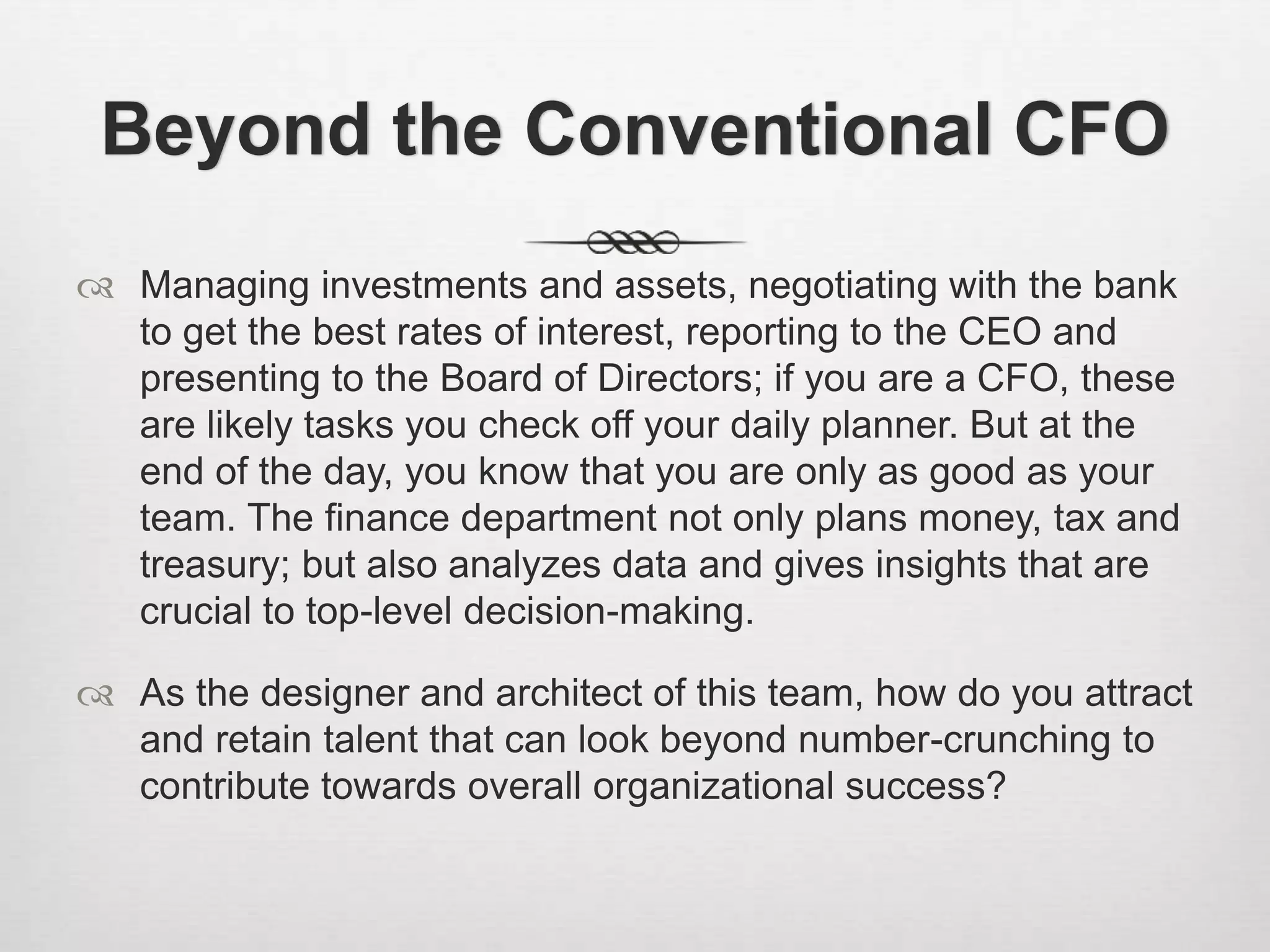 Role Of A CFO In Building A Successful Team | PPTX