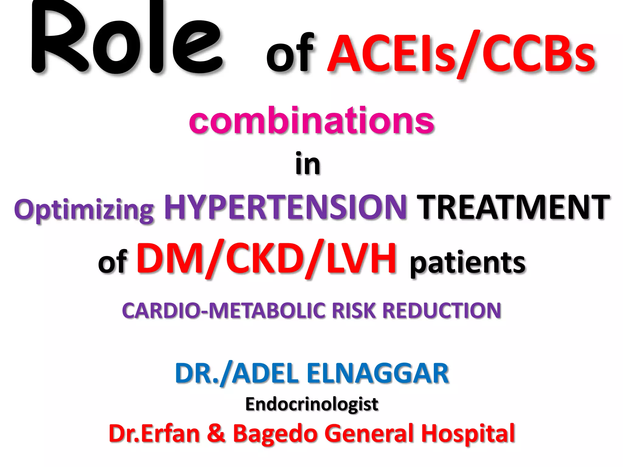 Role of aci ccb in htn management | PPT