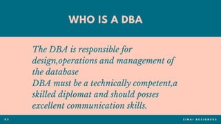 Role of a DBA | PDF