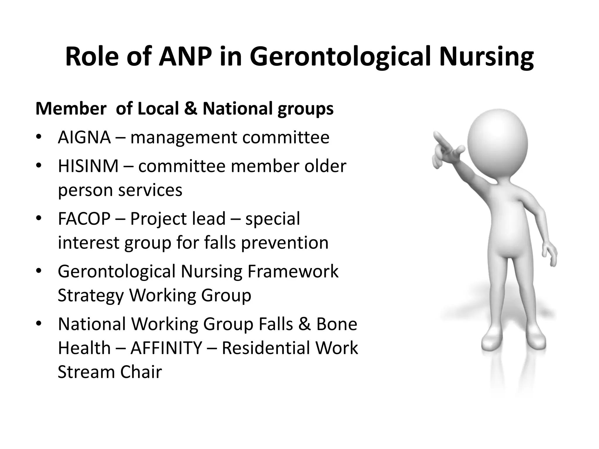 Role of Advanced Nurse Practitioner in Gerontological Nursing | PDF