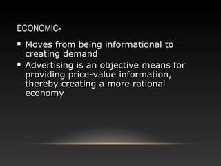 Role of advertising | PPT