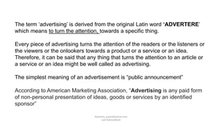 Role of Advt | PPT