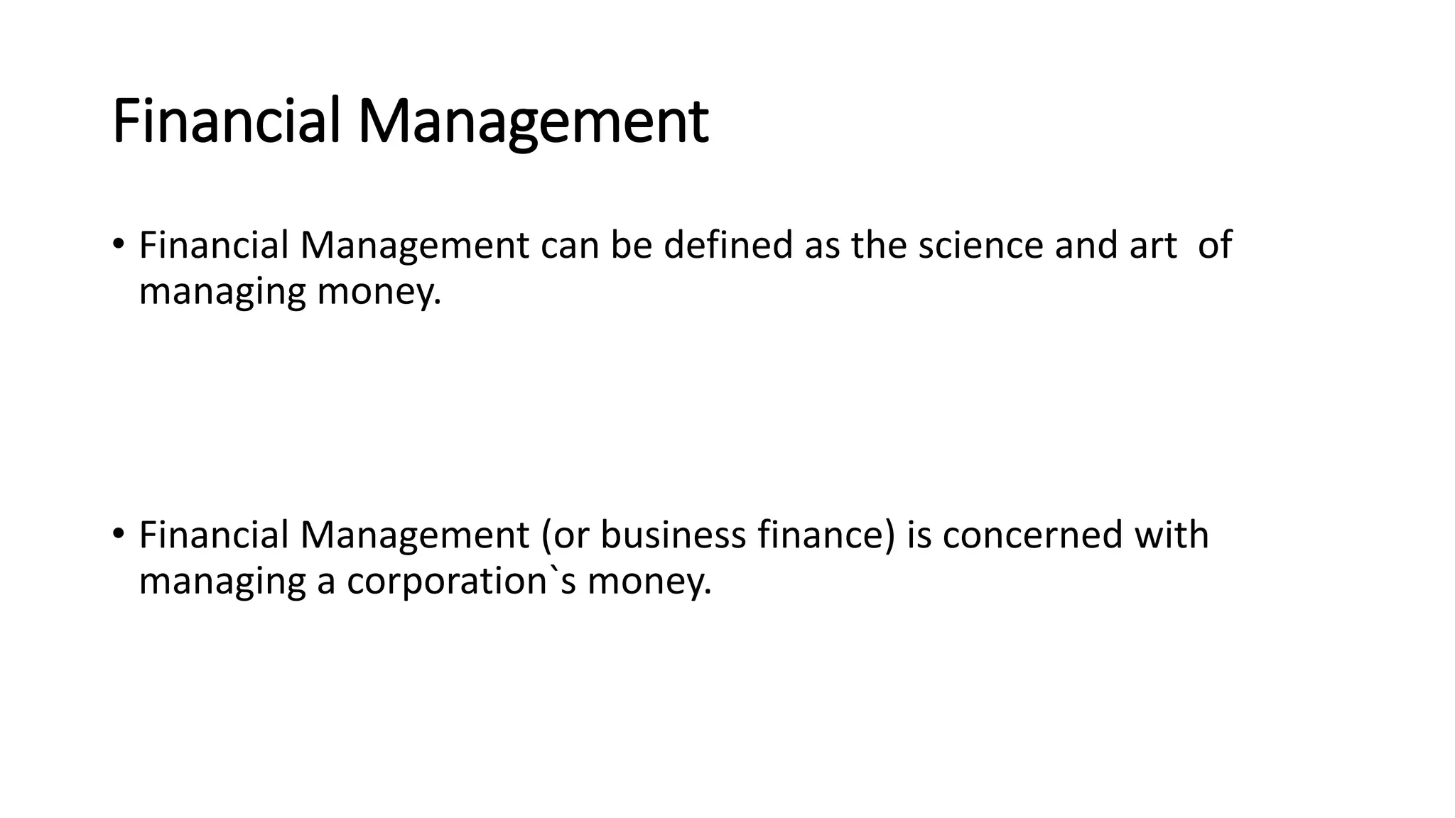 Role of a finance manager | PPTX