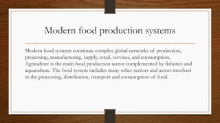 Role of agriculture and food production systems in alleviating poverty ...