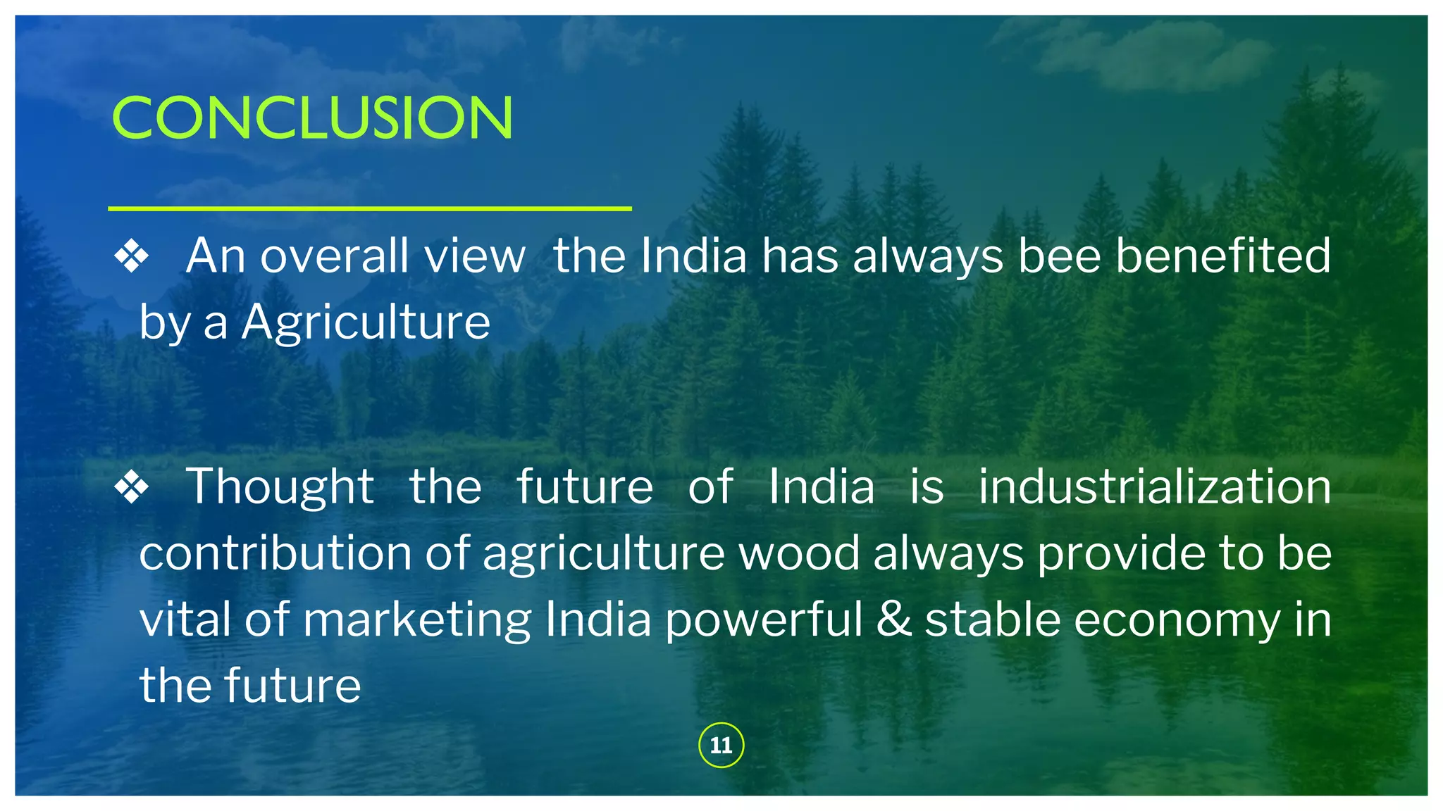 Role of agriculture in indian economy | PPTX