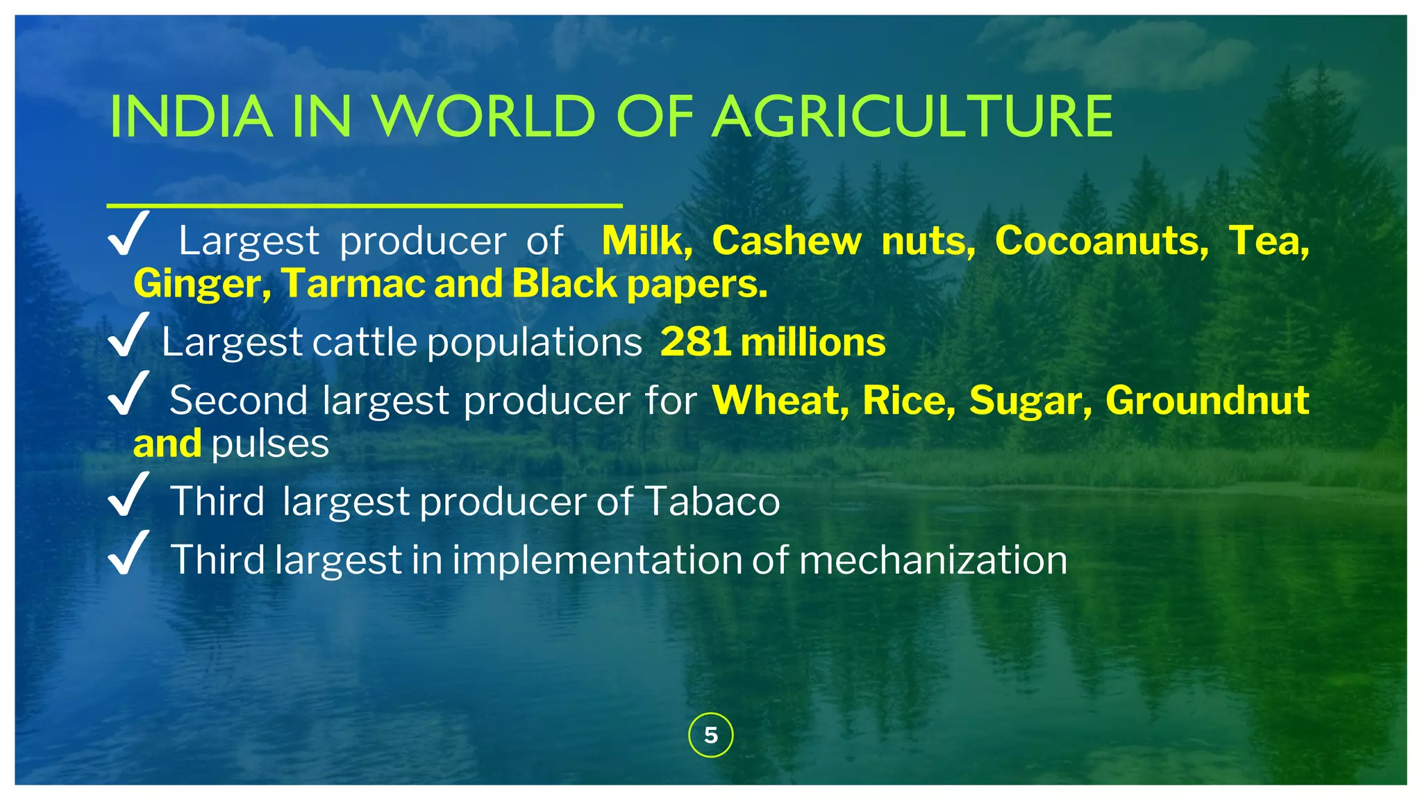 Role of agriculture in indian economy | PPTX