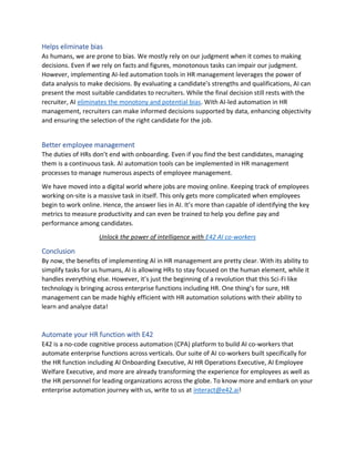 Role of AI-led Automation in Revolutionizing Human Resource Management ...