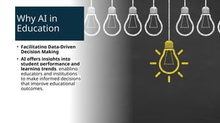 Role of AI (Artificial Intelligence) in Education | PPTX