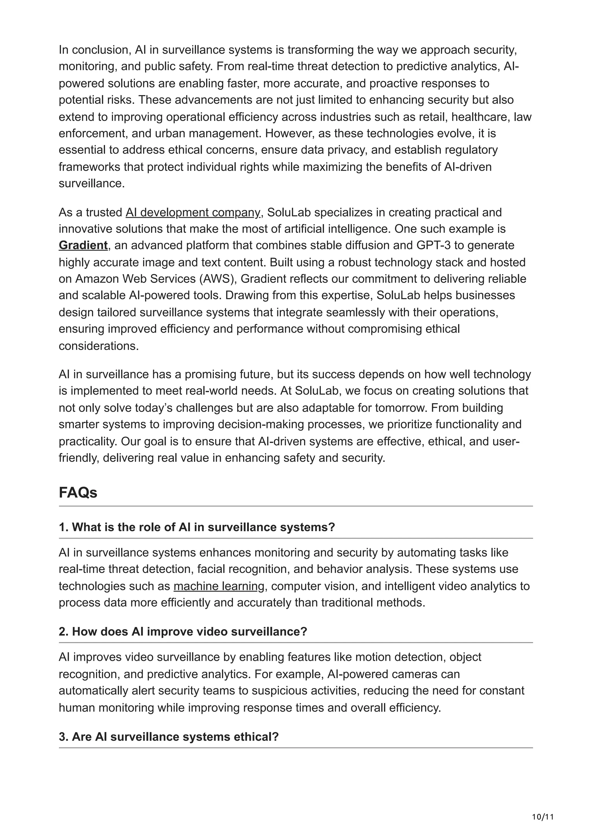 Role of AI in Surveillance System.pdf overview | PDF