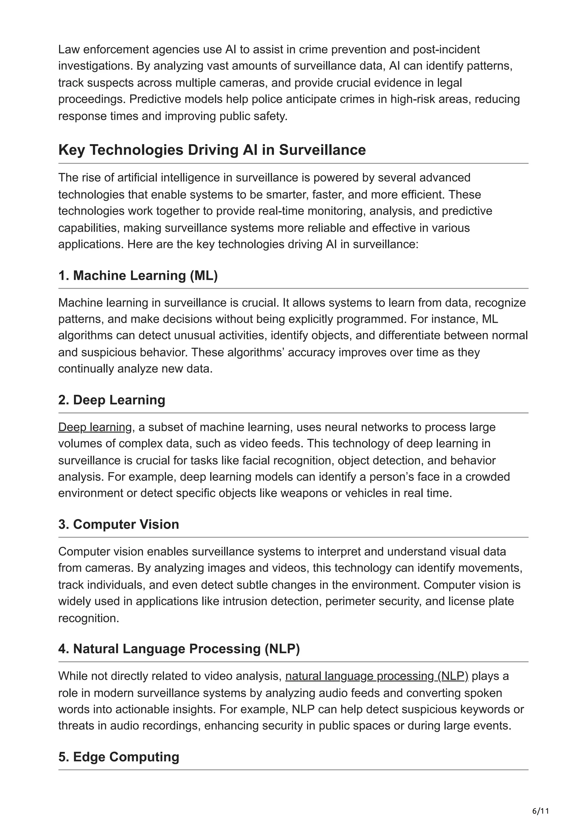 Role of AI in Surveillance System.pdf overview | PDF