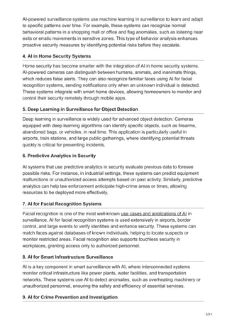 Role of AI in Surveillance System.pdf overview | PDF