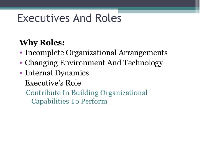 Role Of A Manager | PPT | Executive Leadership & Management | Business