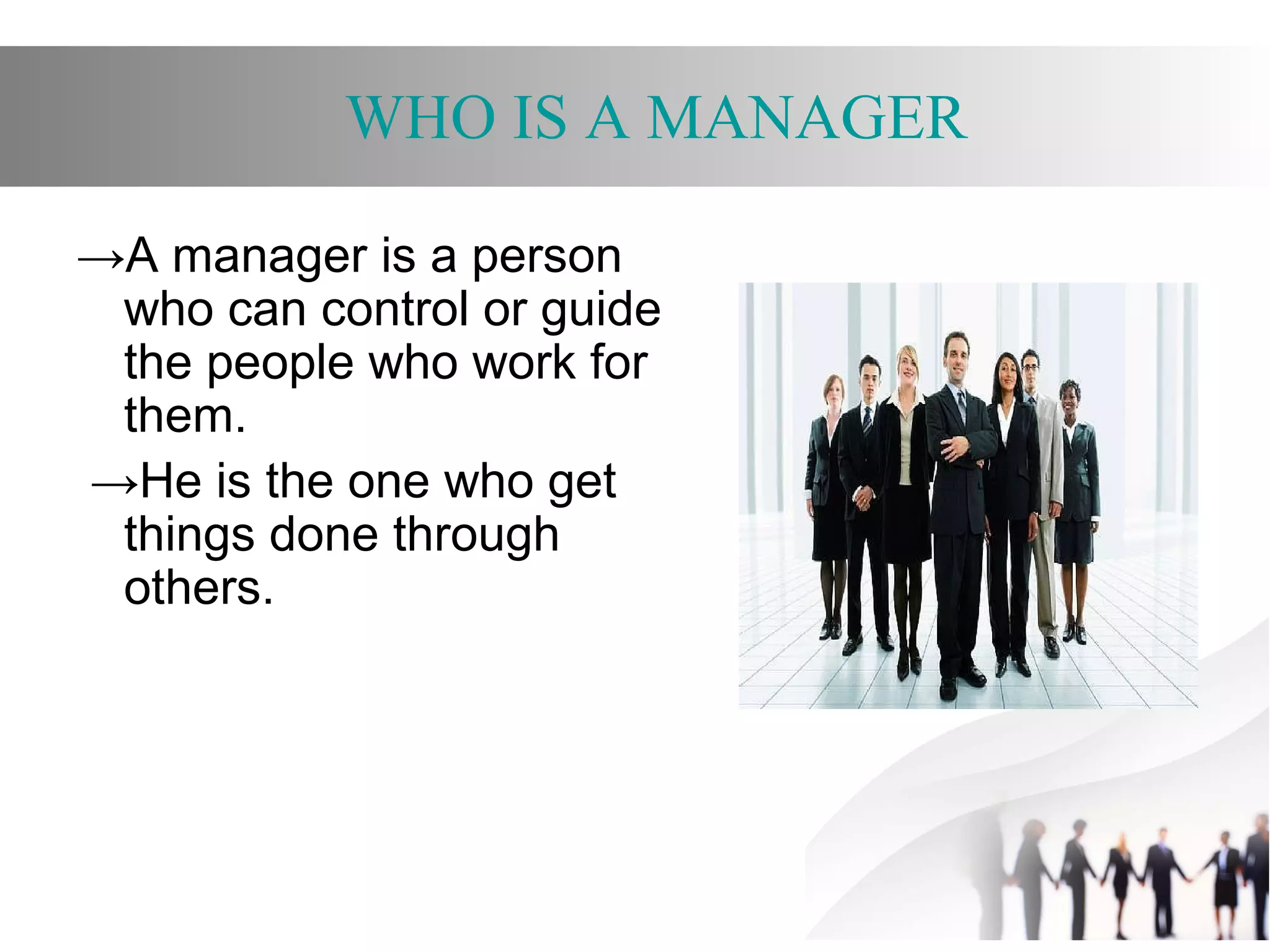Role of a manager | PPT