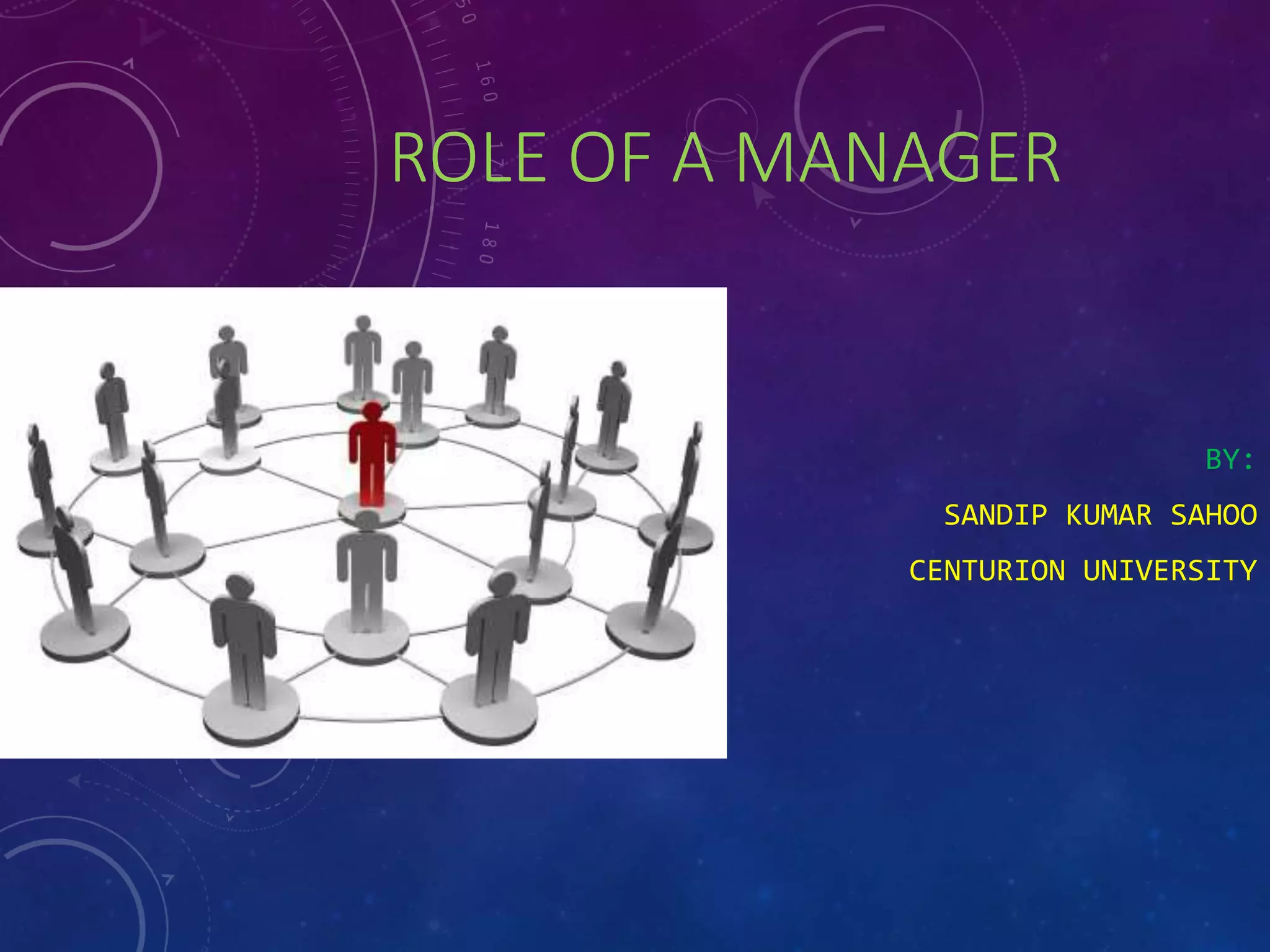ROLE OF A MANAGER | PPTX