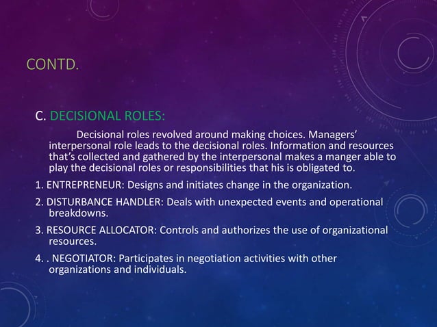 ROLE OF A MANAGER | PPTX | Executive Leadership & Management | Business