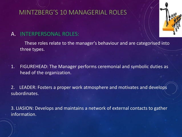 ROLE OF A MANAGER | PPTX | Executive Leadership & Management | Business