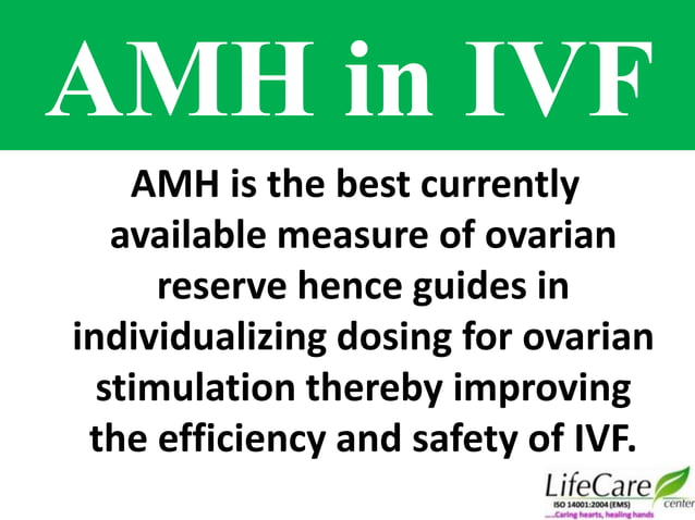 Role Of AMH In Infertility , Dr. Sharda Jain , Life Care Centre | PPT