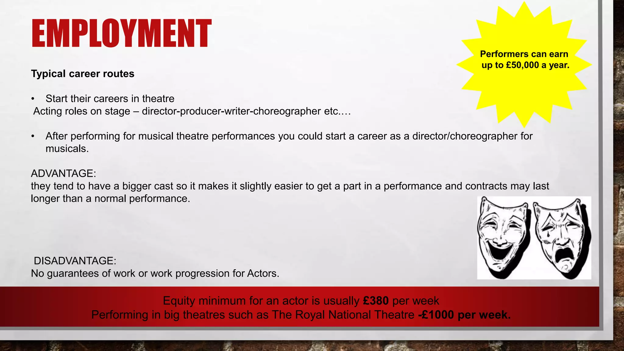 Role of a musical theatre performer final | PPTX
