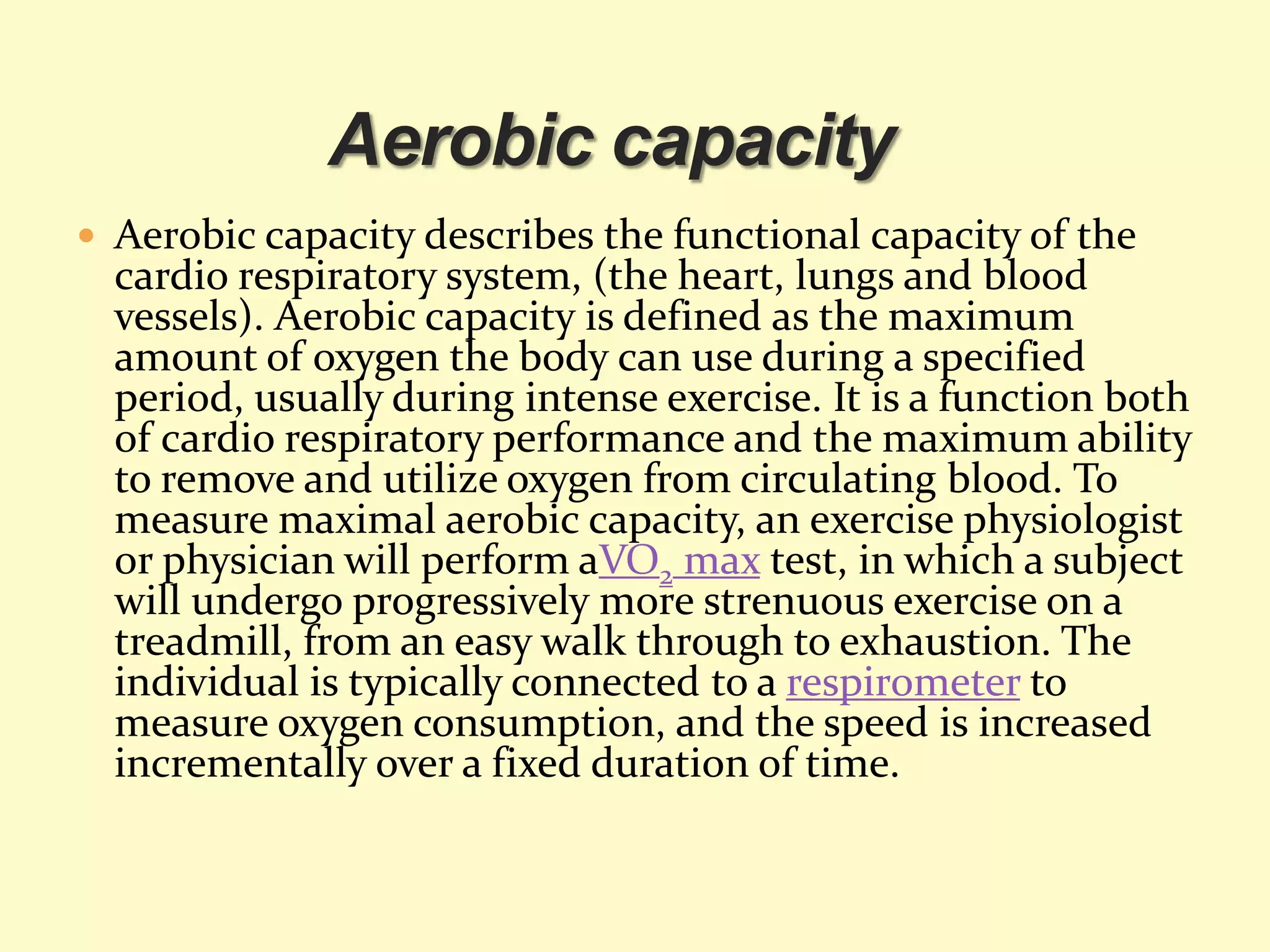 Role of anaerobic and anaerobic metabolism in exercise. | PPTX