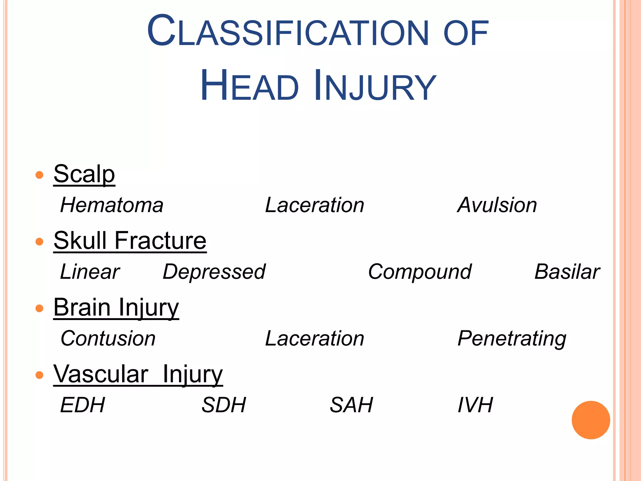 Management of Head Injury | PPTX