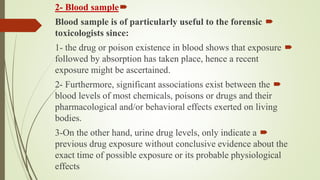 Role of analysis in forinsic toxicology | PPTX