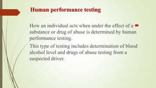 Role of analysis in forinsic toxicology | PPTX