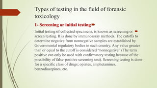 Role of analysis in forinsic toxicology | PPTX
