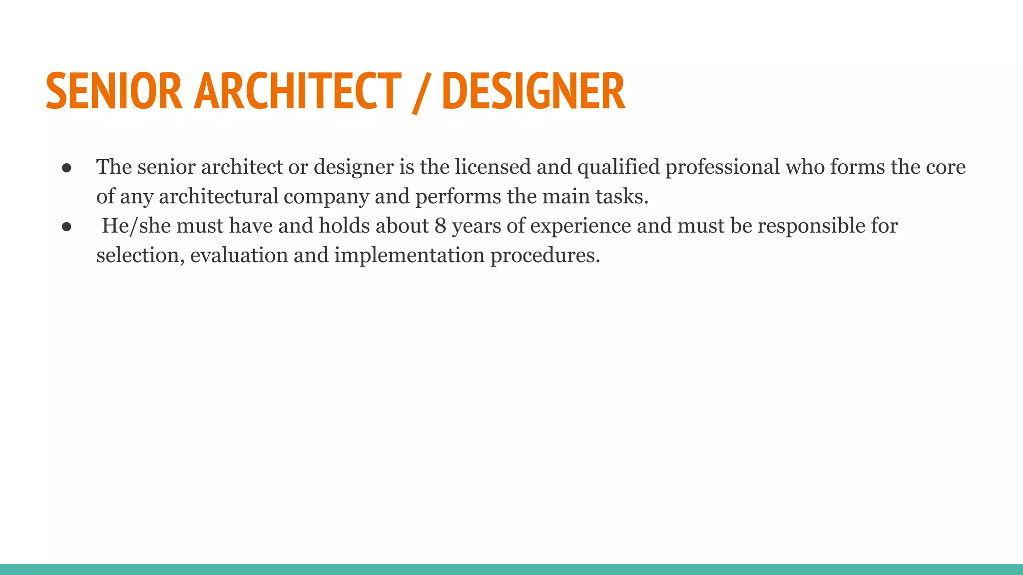 Role of an architect | PPTX