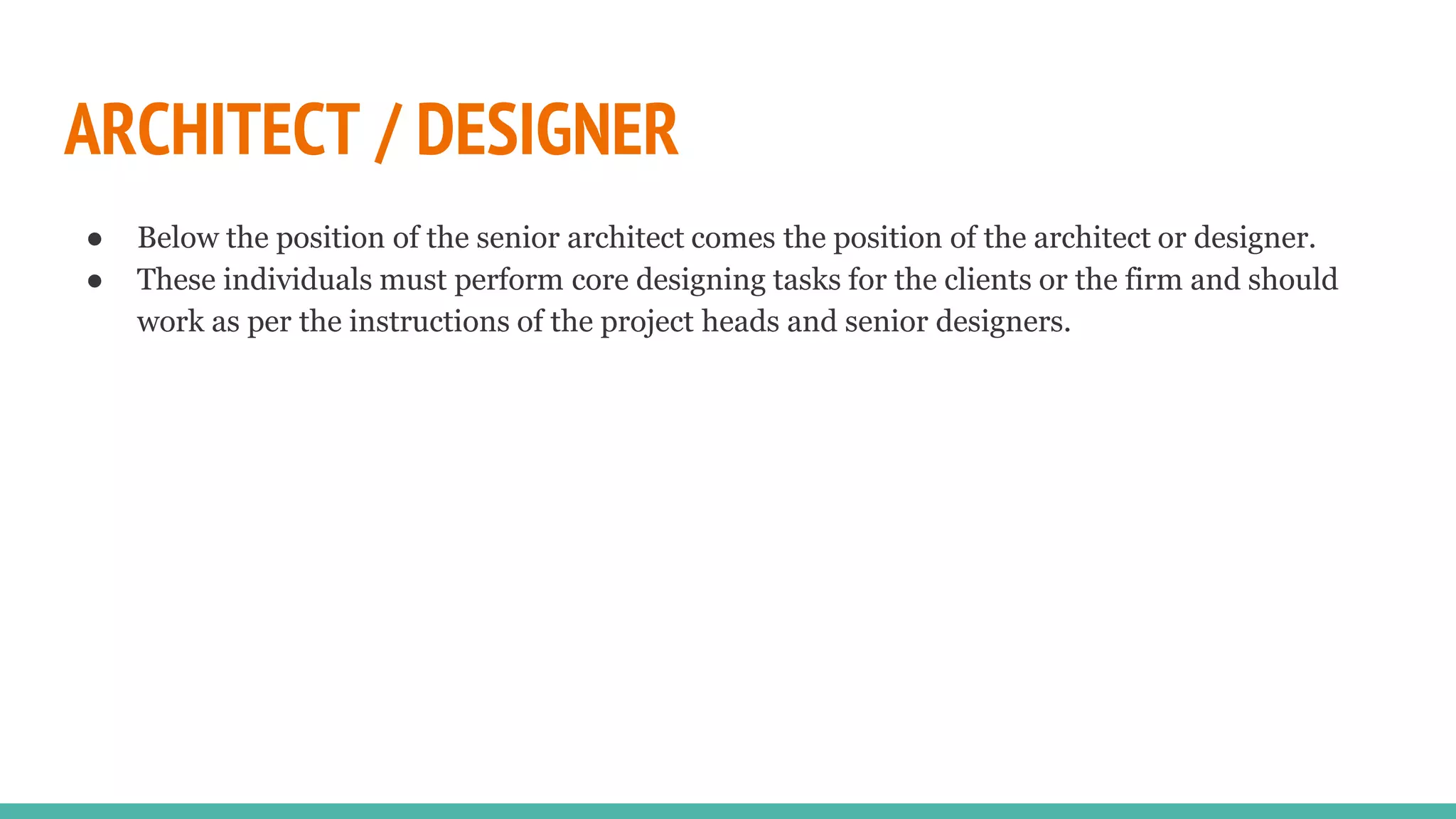 Role of an architect | PPTX