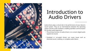 Role of an Audio Driver Updater in Enhancing Sound Quality.pptx