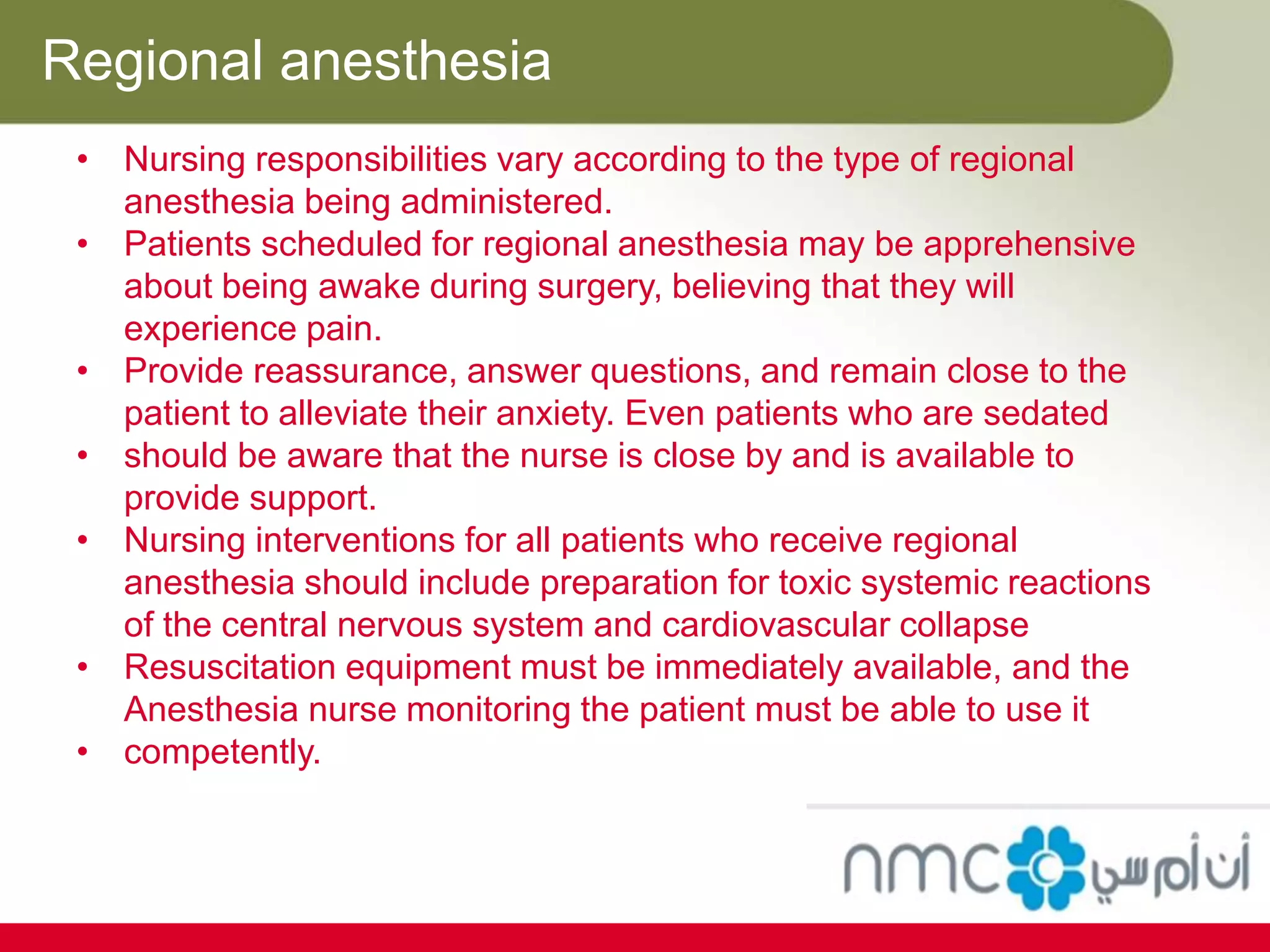 Role of anesthesia nurse in operation theatre | PPTX