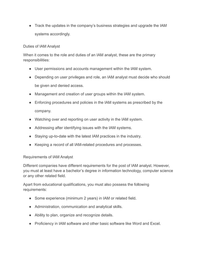 Role of an IAM Analyst - Bahaa Abdul Hadi.pdf | Technology & Computing