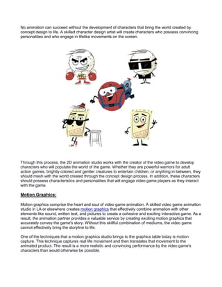 The Role of Animation in Video Games | PDF