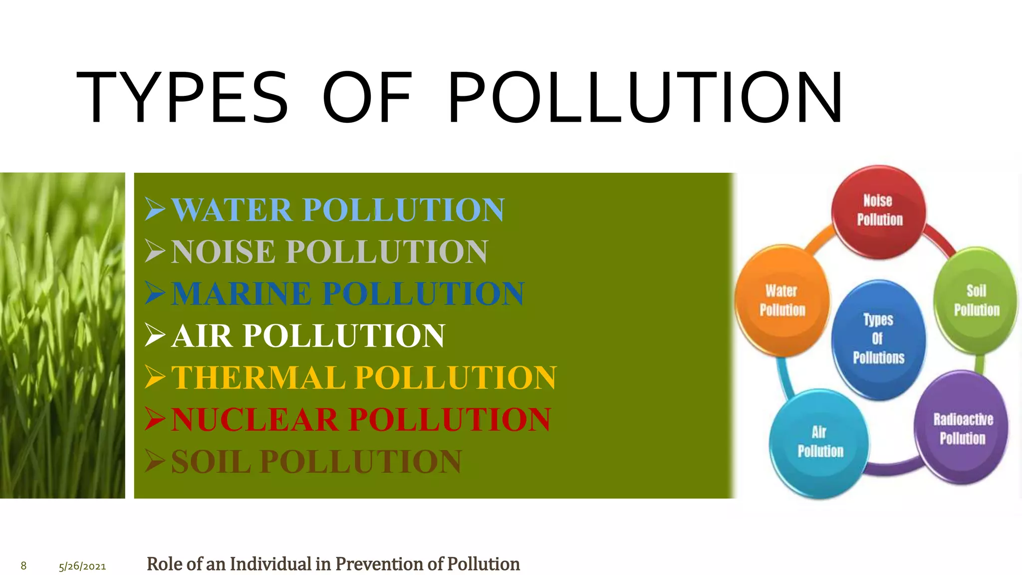 Role of an individual in prevention of pollution | PPTX