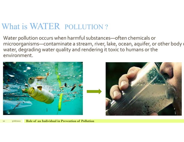 Role of an individual in prevention of pollution | PDF | Indoor ...