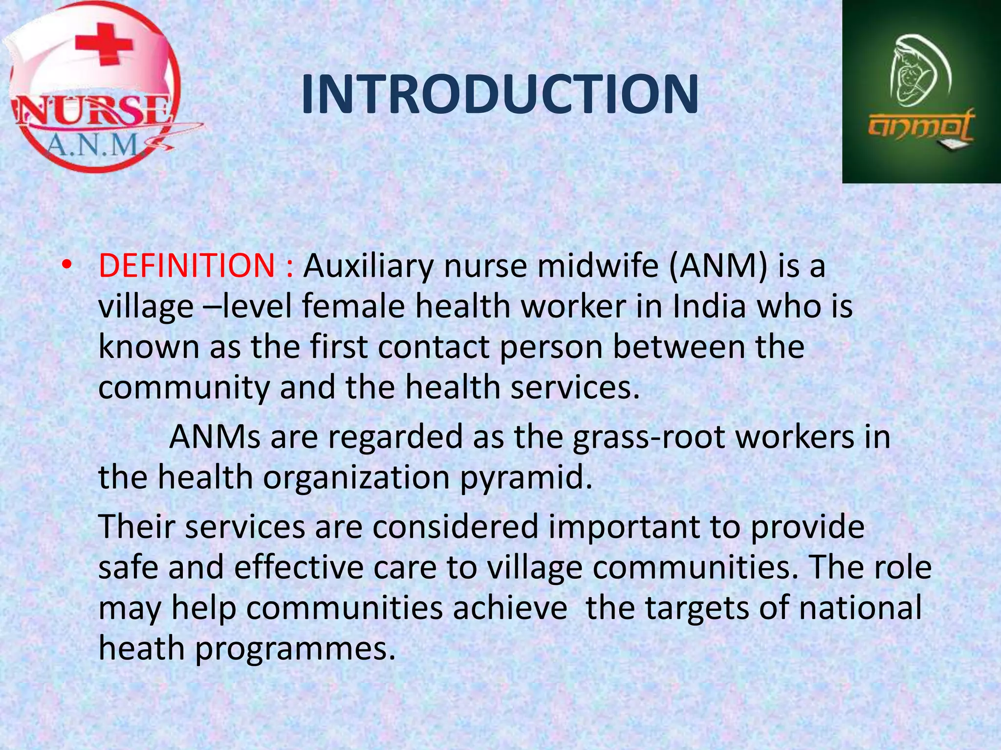 AMN on line (ANMOL) in health facility | PPT