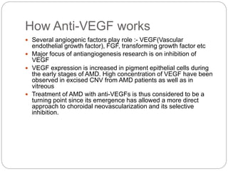 Role of anti vegf in armd | PPTX