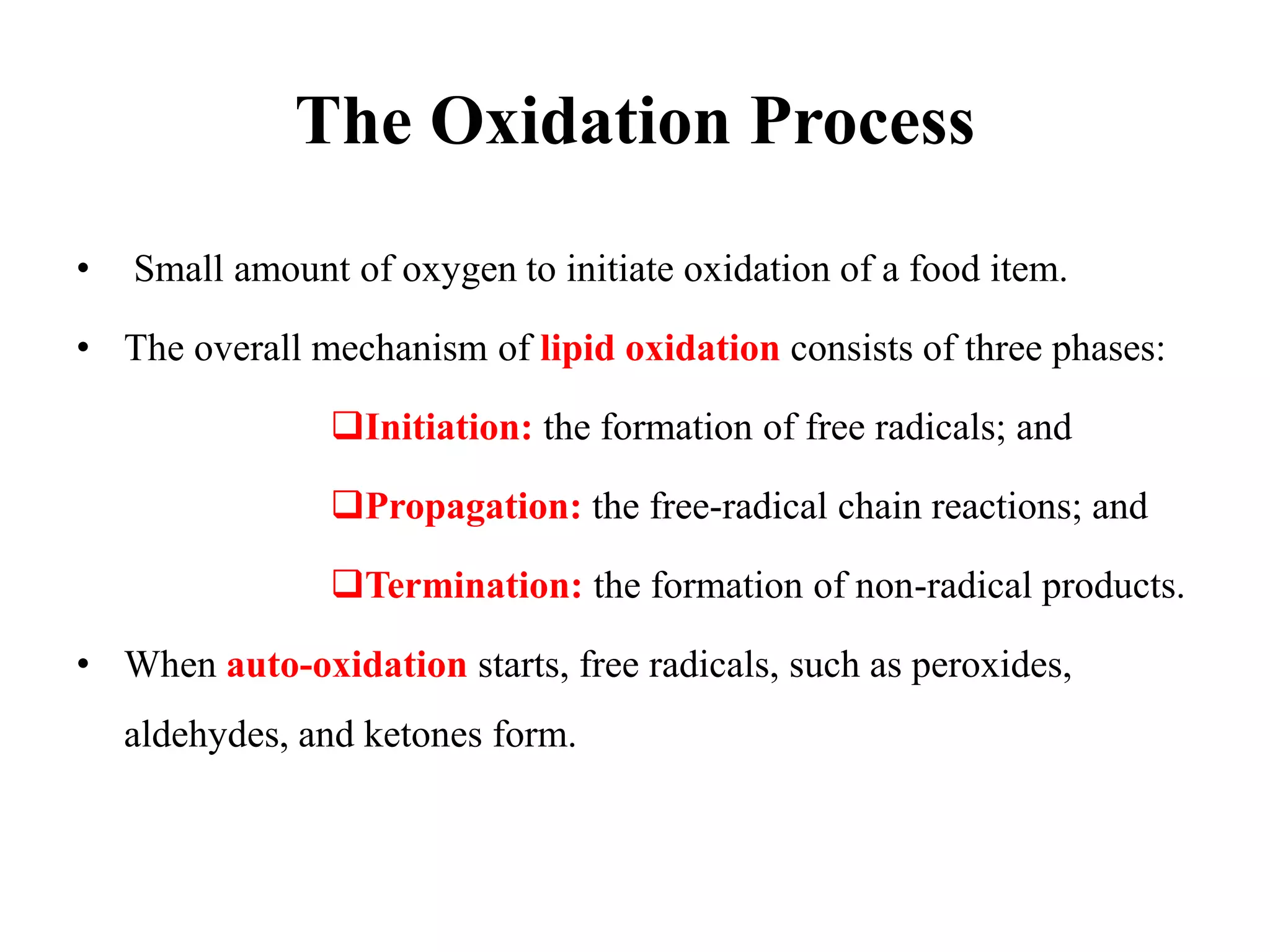 Role of antioxidant in food preservation | PPTX