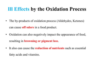 Role of antioxidant in food preservation | PPTX