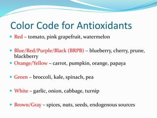 Role of antioxidants in skin anti aging | PPTX