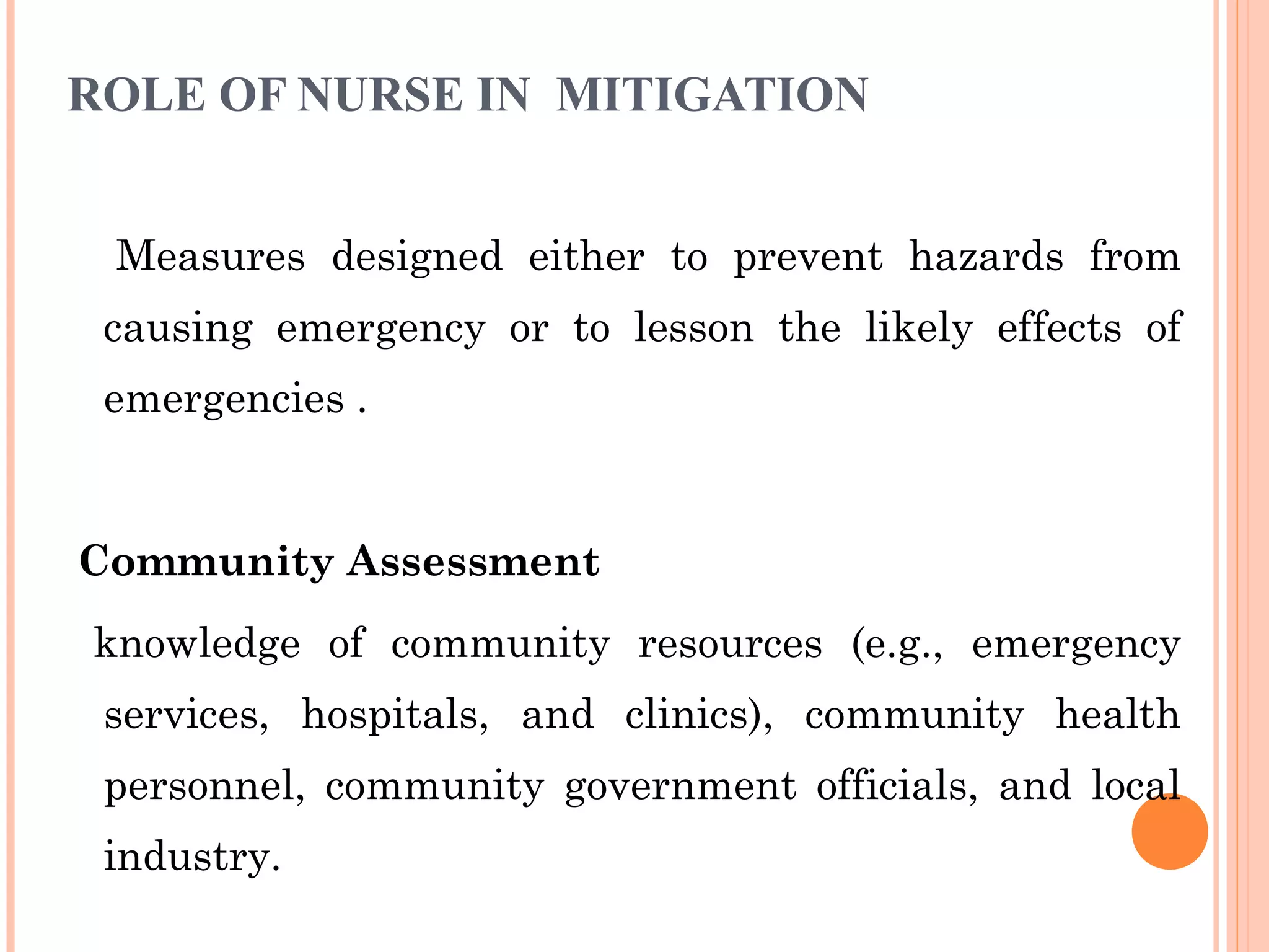Role of a nurse in disaster management | PPT
