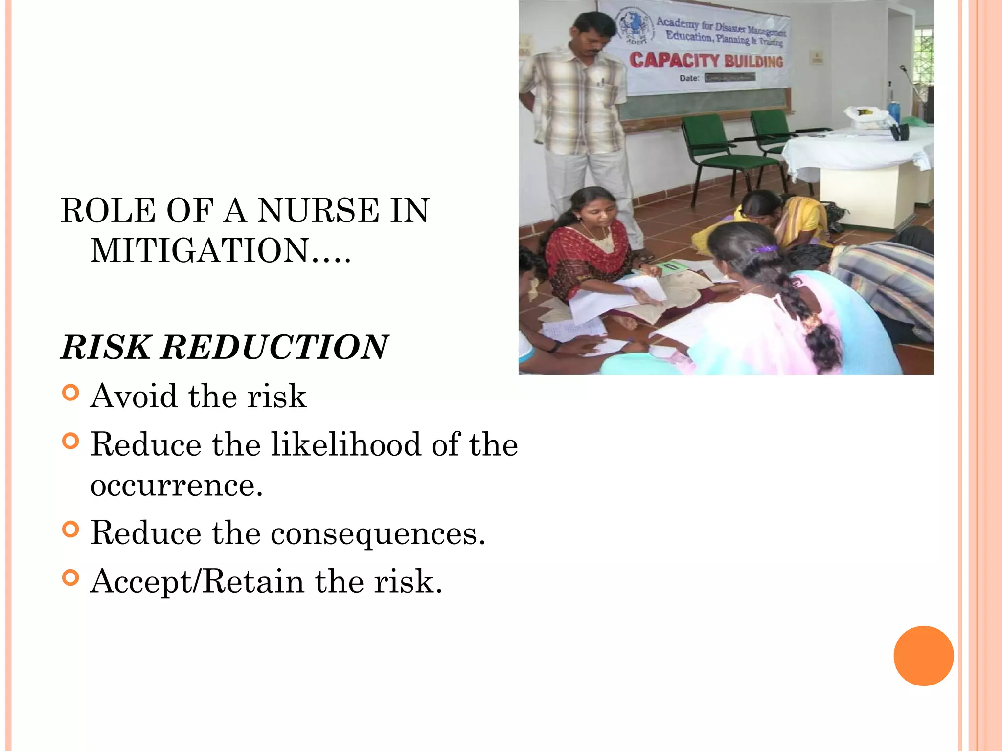 Role of a nurse in disaster management | PPT