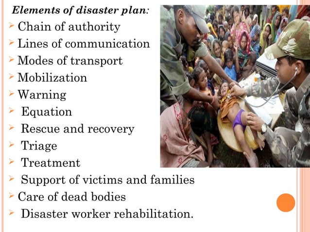 Role of a nurse in disaster management | PPT | First Aid | Injuries