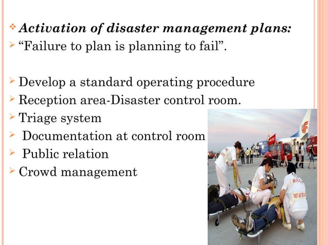 Role of a nurse in disaster management | PPT | First Aid | Injuries