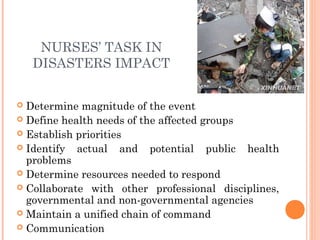 Role of a nurse in disaster management | PPT