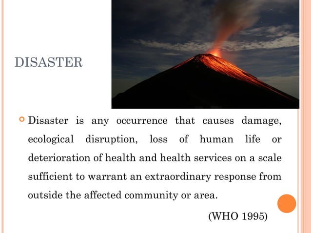 Role of a nurse in disaster management | PPT | First Aid | Injuries