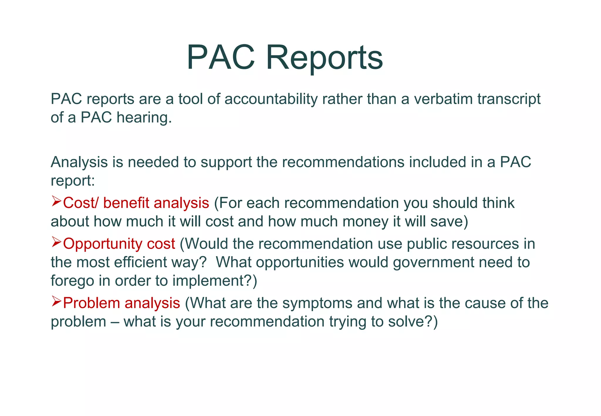 Role of a PAC Clerk | PPT